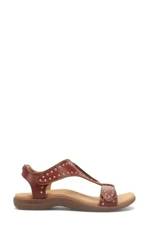 TAOS Studded Ankle Strap Sandal - Cognac