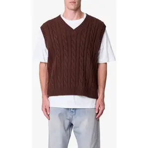 Mnml Cotton Blend Cable Knit Vest