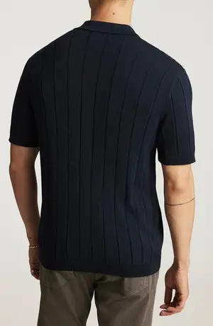 MAVI Edition Slim Fit Short Sleeve Knit Button-up Shirt