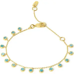 DEAN DAVIDSON Orsay Charm Bracelet Sky Blue Cz