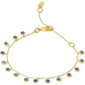 DEAN DAVIDSON Orsay Charm Bracelet Tanzanite Cz