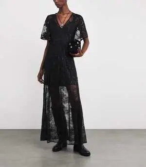 Maje Lace Maxi Dress