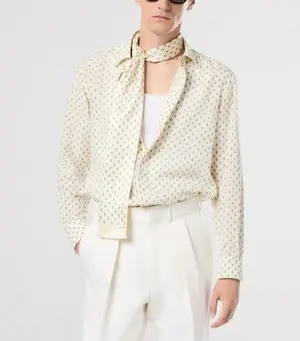 TOM FORD Silk Micro-pattern Shirt