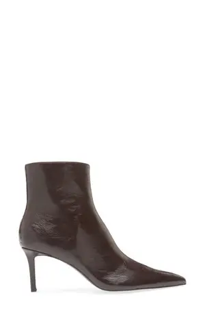 Mango Valle Pointed Toe Bootie - Burgundy