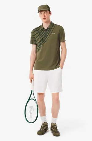 Lacoste Half Zip Polo - Olive