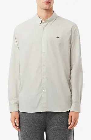 Lacoste Stripe Cotton Button-down Shirt