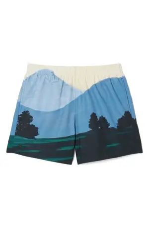 Lacoste Landscape Print Swim Trunks