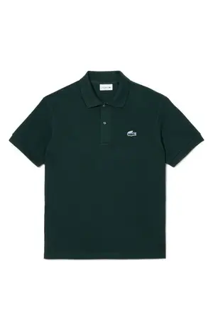 Lacoste Classic Fit Landscape Crocodile Cotton Piqué Polo - Sinople