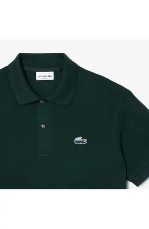 Lacoste Classic Fit Landscape Crocodile Cotton Piqué Polo - Sinople