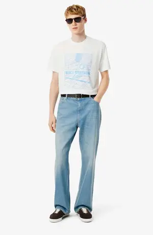 Lacoste Loose Fit Wide-leg Jeans