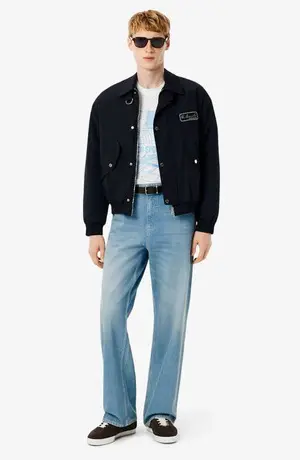 Lacoste Loose Fit Wide-leg Jeans