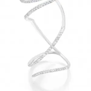 GRAZIELA Mega Swirl Ring White Gold