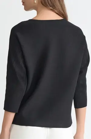 KASPER Boat Neck Dolman Sleeve Sweater