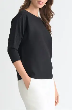 KASPER Boat Neck Dolman Sleeve Sweater