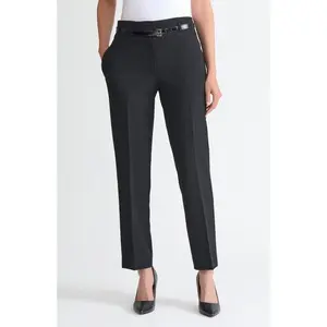 KASPER Belted Slim Fit Pants