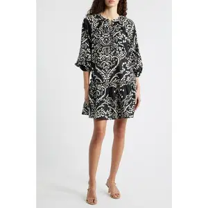 MELLODAY Print Poplin Mini Dress