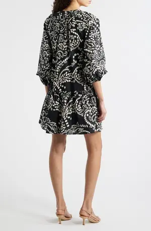 MELLODAY Print Poplin Mini Dress