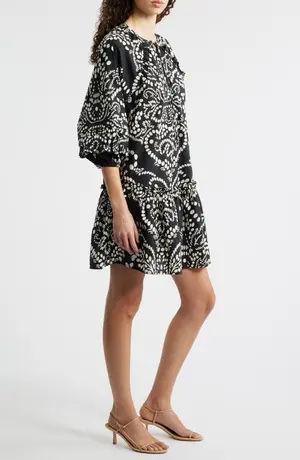 MELLODAY Print Poplin Mini Dress