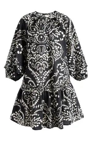 MELLODAY Print Poplin Mini Dress