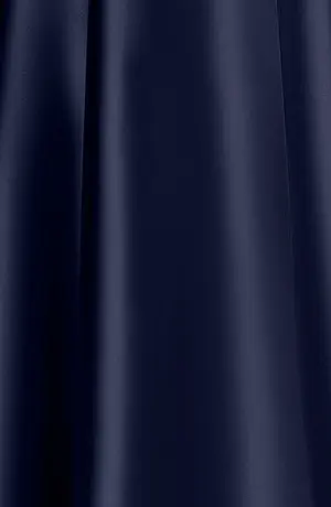 Betsy & Adam Bow Detail One-shoulder Mikado Gown