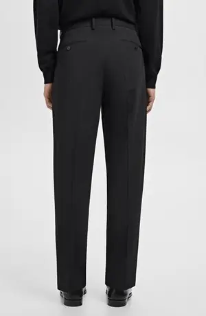 Mango London Regular Fit Dress Pants - Black