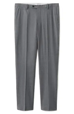 Mango London Regular Fit Dress Pants - Grey