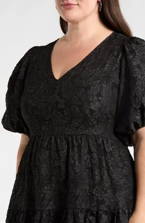 SUGARLIPS Arielle Floral Jacquard Maxi Dress
