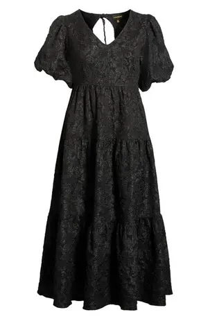 SUGARLIPS Arielle Floral Jacquard Maxi Dress