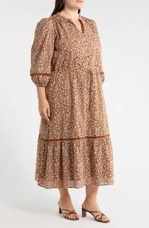 SUGARLIPS Ramsey Ditsy Harumy Midi Dress