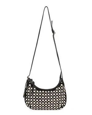 Rafe New York Alva Studded Hobo Crossbody - Black