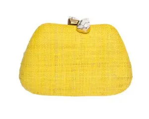 Rafe New York Tamu Embroidered Bean Clutch - Yellow