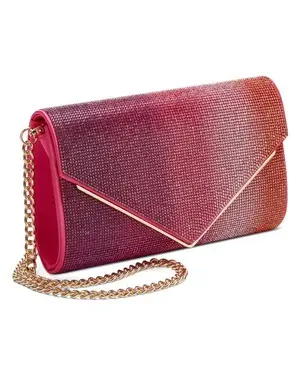 Rafe New York Candy Diamante Envelope Clutch - Fuchsia/orange