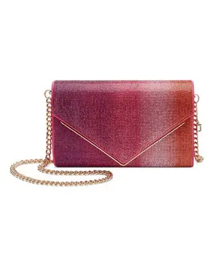 Rafe New York Candy Diamante Envelope Clutch - Fuchsia/orange