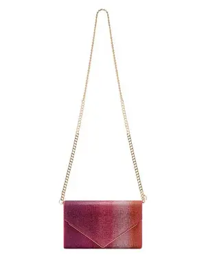 Rafe New York Candy Diamante Envelope Clutch - Fuchsia/orange