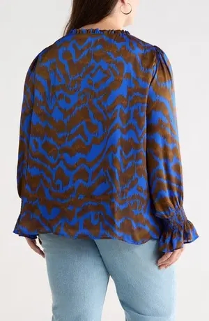 SUGARLIPS Flowy Blouse With Abstract Print