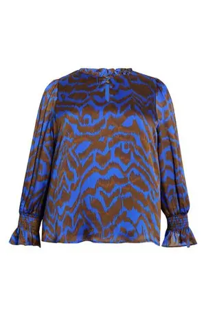 SUGARLIPS Flowy Blouse With Abstract Print