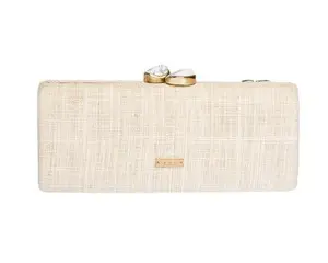 Rafe New York Alessandra Rattan Long Clutch - Fuchsia