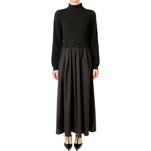 English Factory Mixed Media A-line Dress