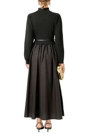 English Factory Mixed Media A-line Dress