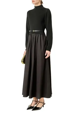 English Factory Mixed Media A-line Dress