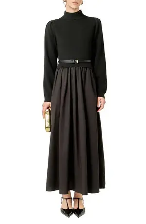 English Factory Mixed Media A-line Dress