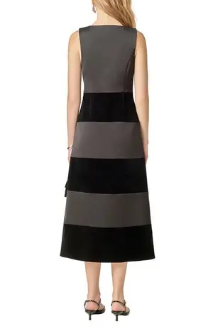 English Factory Velvet & Satin A-line Dress