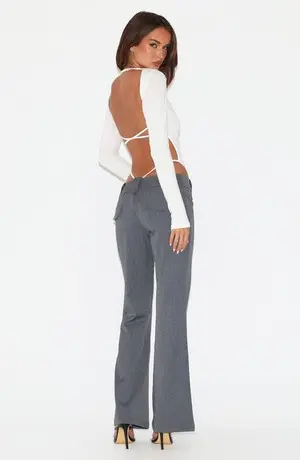 TIGER MIST Kittie Low Rise Pants - Grey