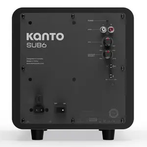 KANTO Sub6 6 In Sealed Powered Subwoofer - Matte Black