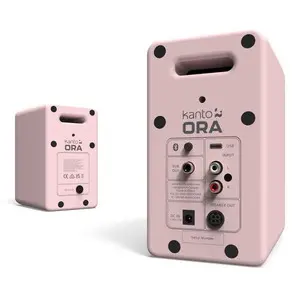 KANTO Ora Powered Reference Desktop Speakers With Bluetoothpair - Light Pink
