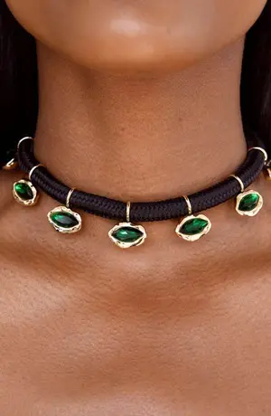 Ettika Midnight Luxe Crystal Choker Necklace