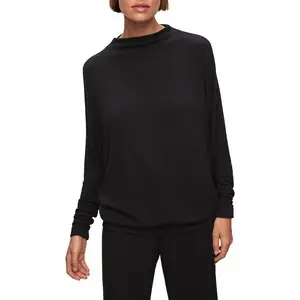 Eberjey Cozy Time Mock Neck Pullover Black
