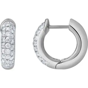 LUVMYJEWELRY 10k Gold 0.85 Ct. Diamond Huggie Earrings
