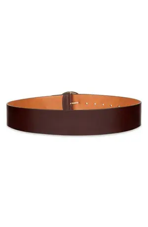 Cole Haan Reversible Leather Centerbar Belt - Brown/tan