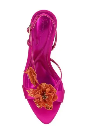 Jessica Simpson Nivory Half D'orsay Sandal - Bright Fuchsia